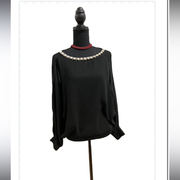 verty | Tops | Verty Black Pearl Black Shea Blouse | Poshmark